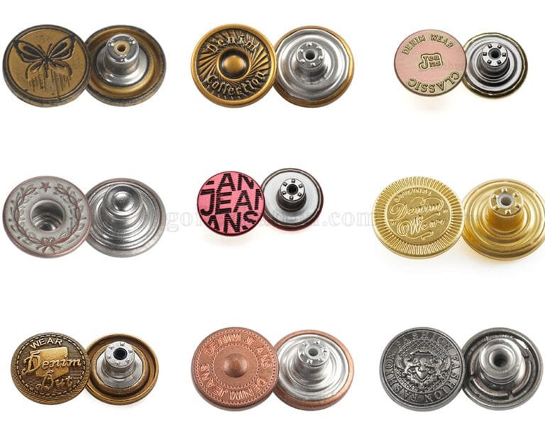 Heavy-Duty Metal Jeans Button Fasteners – Snap On, No-Sew Denim Button ...
